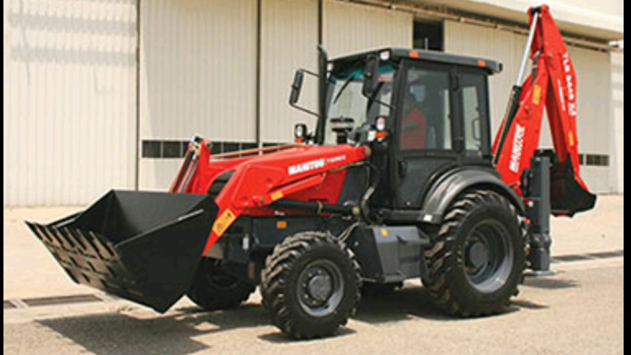 Terax backhoe loader# manitou TLB844S # Digging work - YouTube
