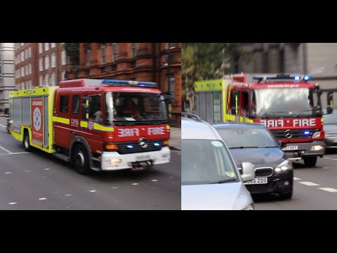 London Fire Brigade - Fire Rescue Units A236 F266 LFB Euston & Bethnal ...