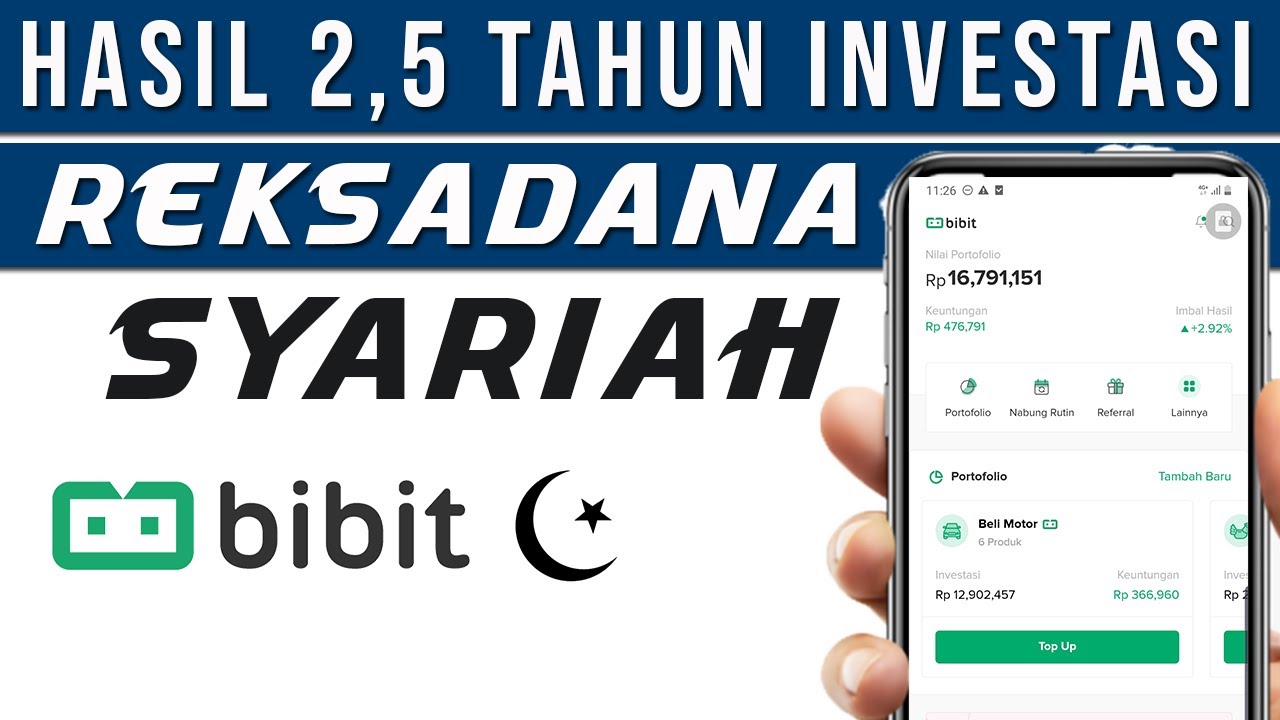 Hasil 2,5 Tahun Investasi SAHAM Syariah di Aplikasi BIBIT - YouTube