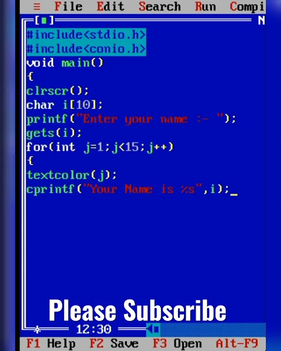 Your Name With Different Color In C Coding Programming Cprogramming Computerscience