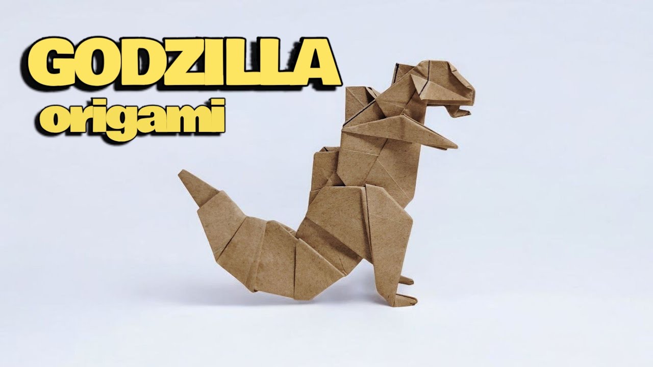 ORIGAMI GODZILLA TUTORIAL / How to make an Origami Godzilla - YouTube