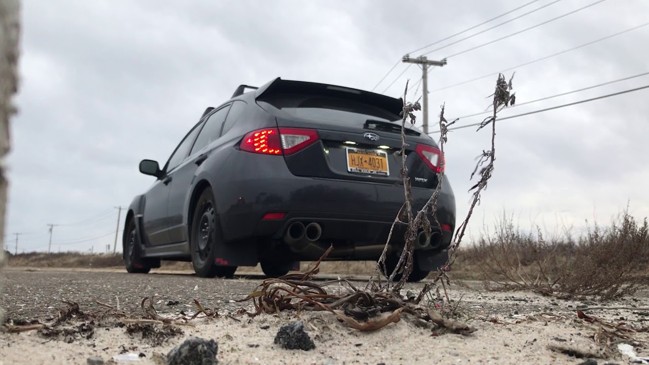 Stage 2 2014 WRX Hatchback Cobb Downpipe with MRT Catback Exhaust - YouTube