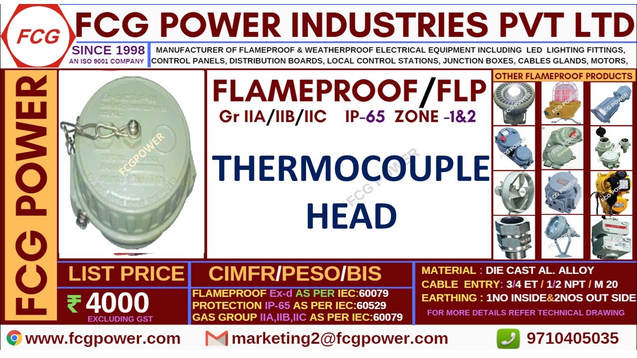 flameproof | flameproof thermocouple head | flameproof and explosion ...
