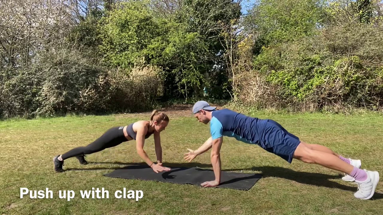 Partner push up clap - YouTube