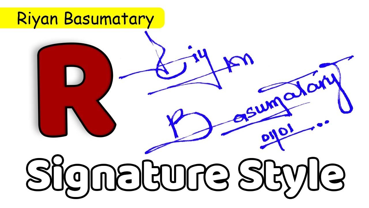 Riyan Basumatary Name Signature Style | R Signature Style | Signature ...