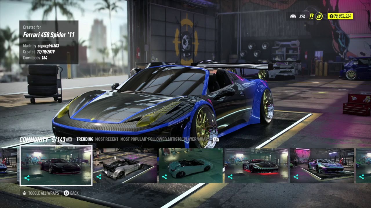 NFS Heat Ferrari 458 spider full build - YouTube