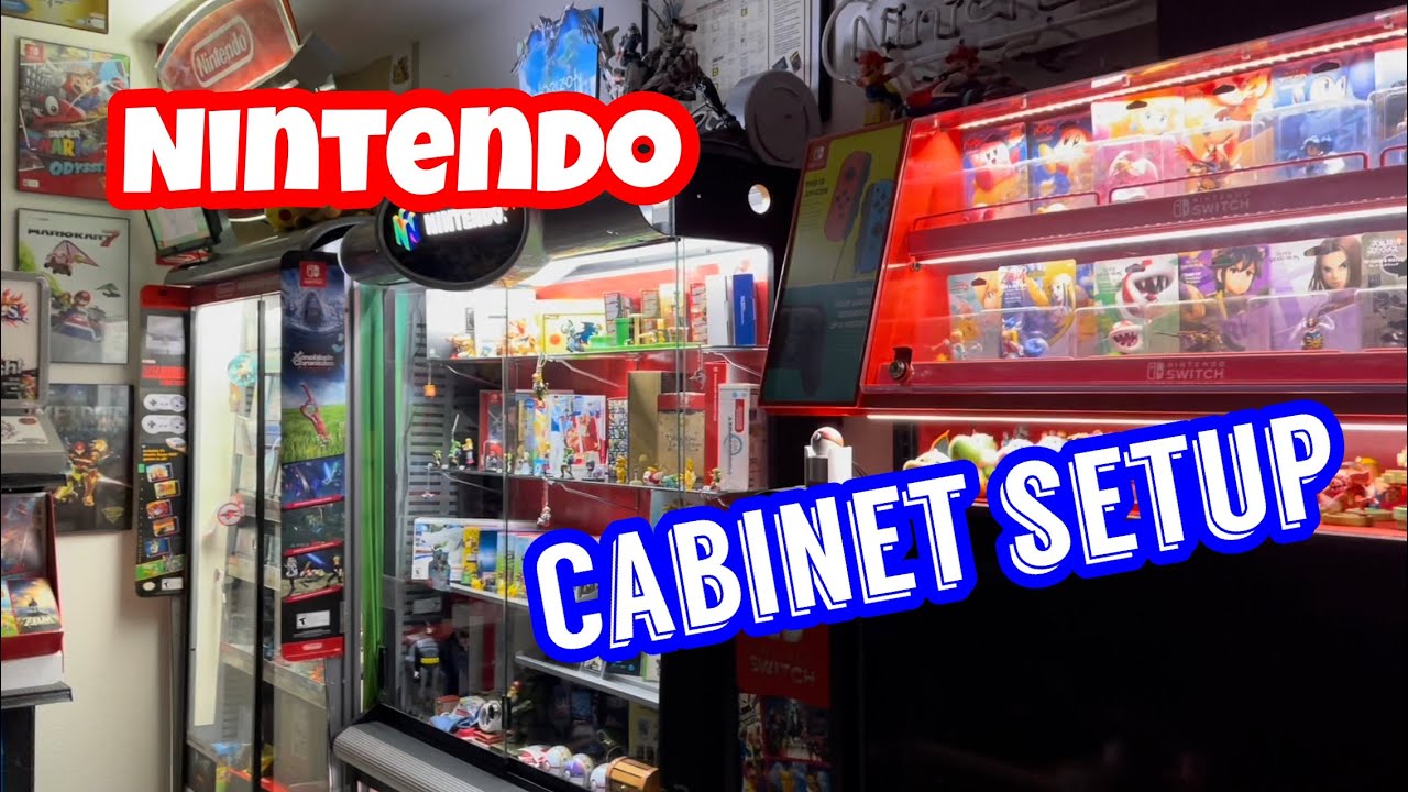Nintendo Display Cabinet Setup - YouTube