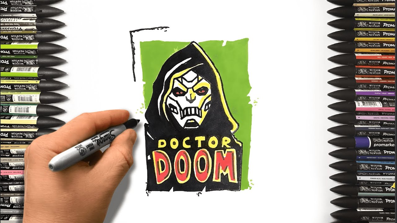 How To Draw Doctor Doom | Step by Step - YouTube