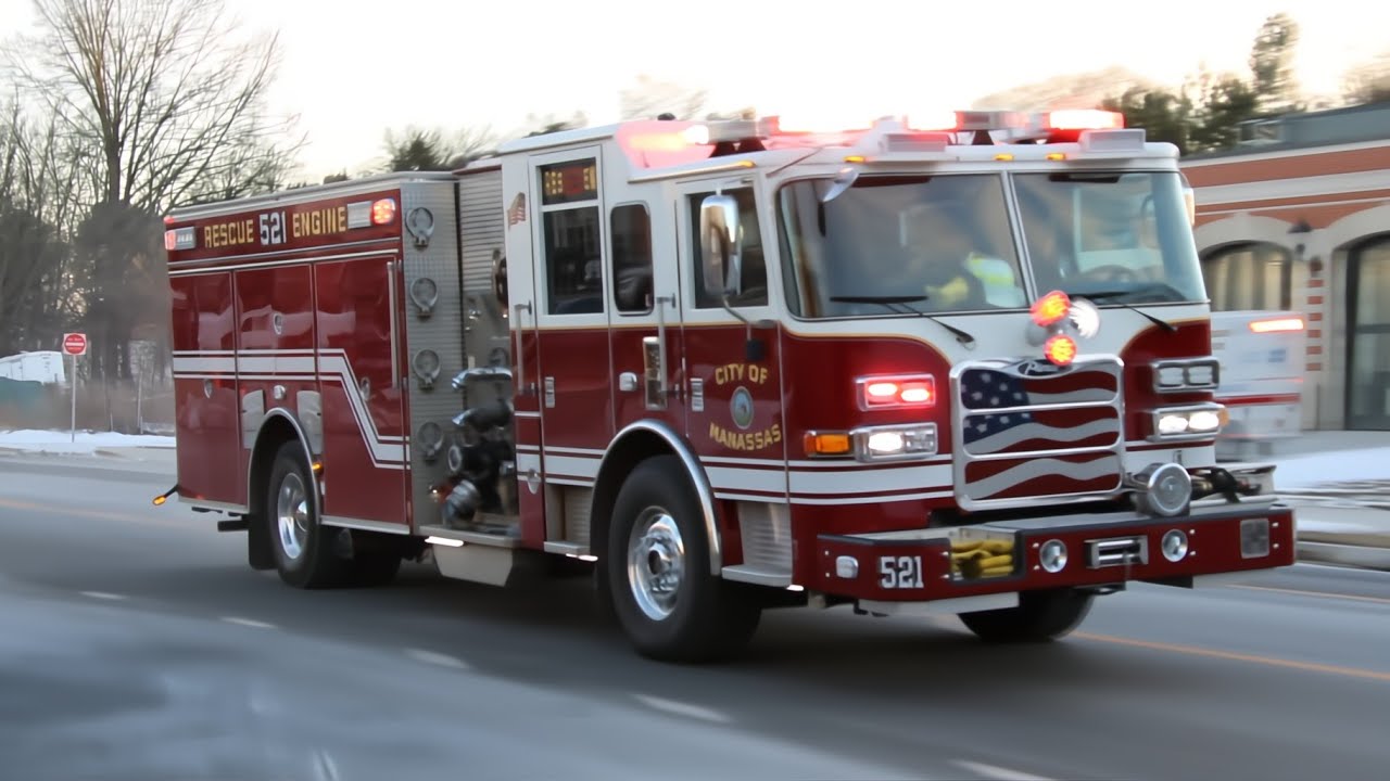 MFD Rescue Engine 521 & Ambulance 521B Responding, January 2025 - YouTube
