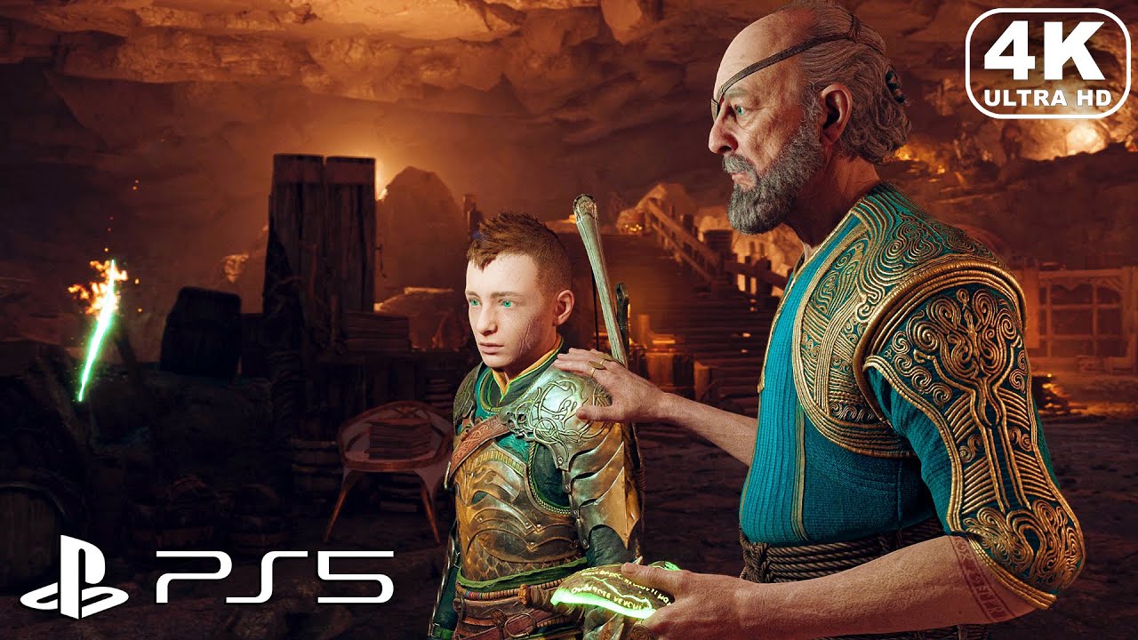 God of War Ragnarok PS5 - Odin shows Loki the Mask and his One Eye (4K ...