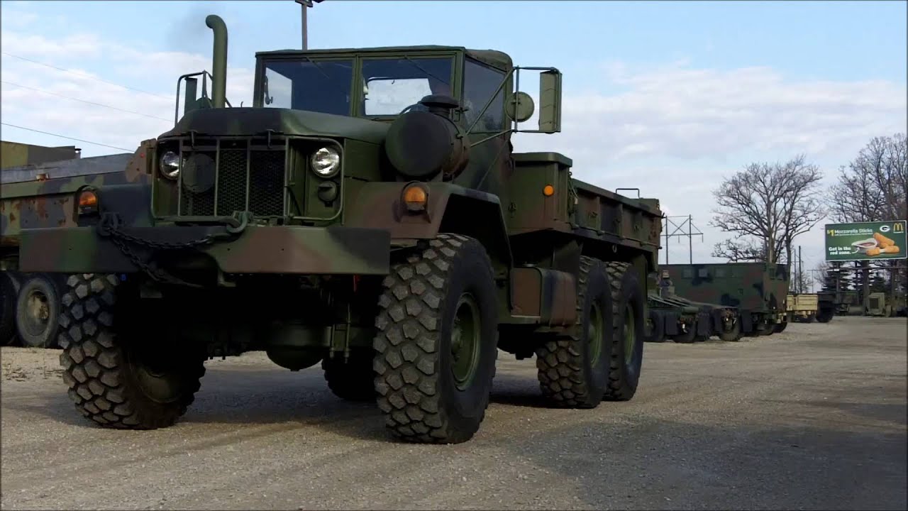 M813A1 5 Ton 6x6 Military Cargo Truck W/ Winch - YouTube