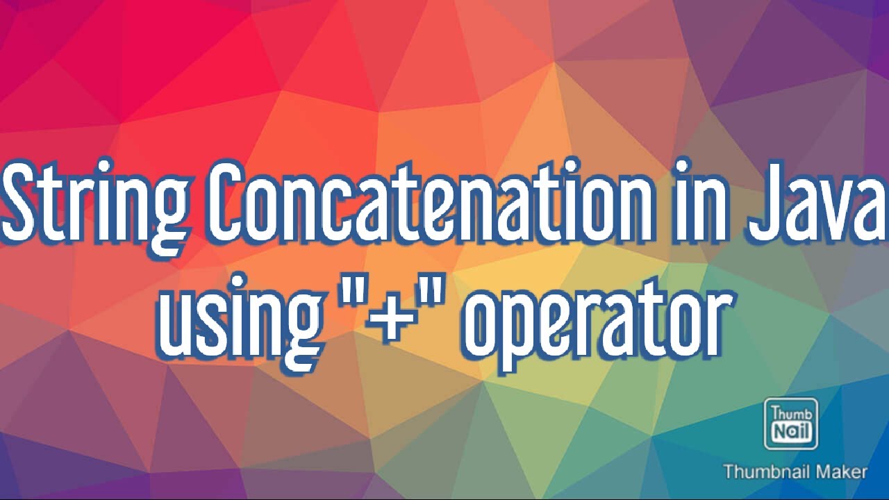 String Concatenation in Java using "+" operator|| Malayalam - YouTube