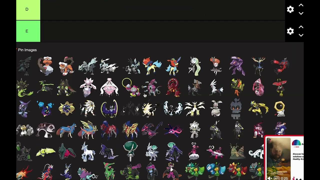Legendary Pokémon Tier List- Until 1025 Pokémon in total - YouTube