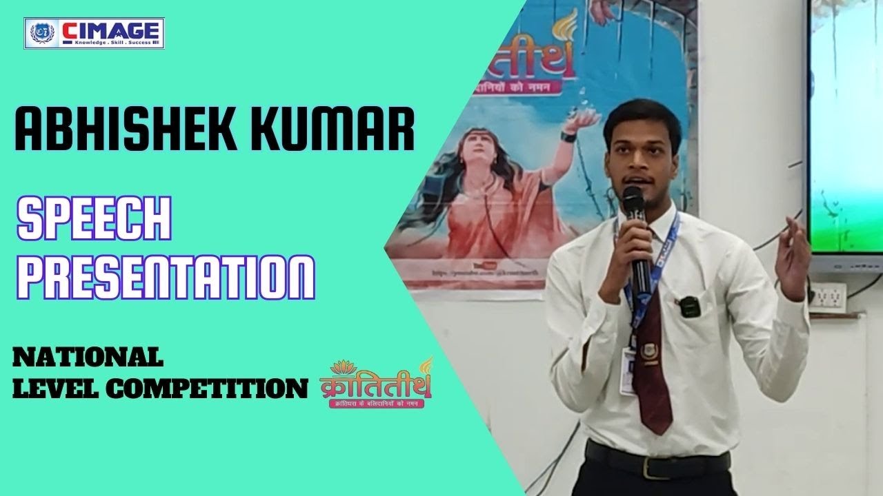 Abhishek Kumar, Speech Presentation for Krantitirth Program - YouTube