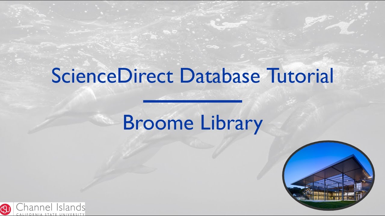 ScienceDirect Database Tutorial - YouTube