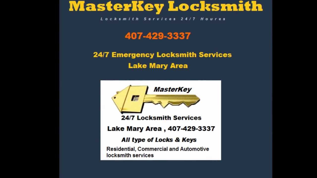 MasterKey-Locksmith Services in Lake Mary,Fl,32746 - YouTube