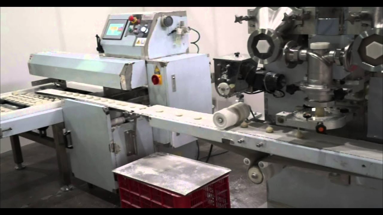 Auto Encrusting machine with panning unit - YouTube
