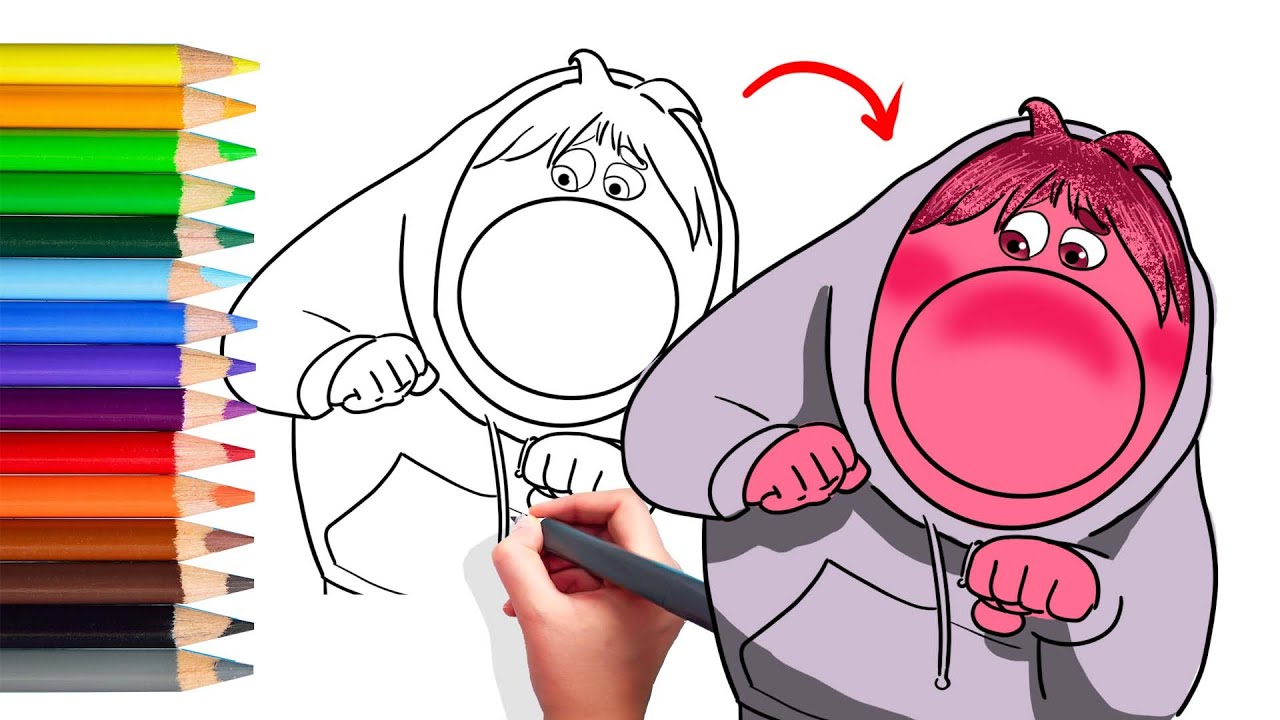 How To Draw Embarrassment ? From Inside Out easy step by step - YouTube