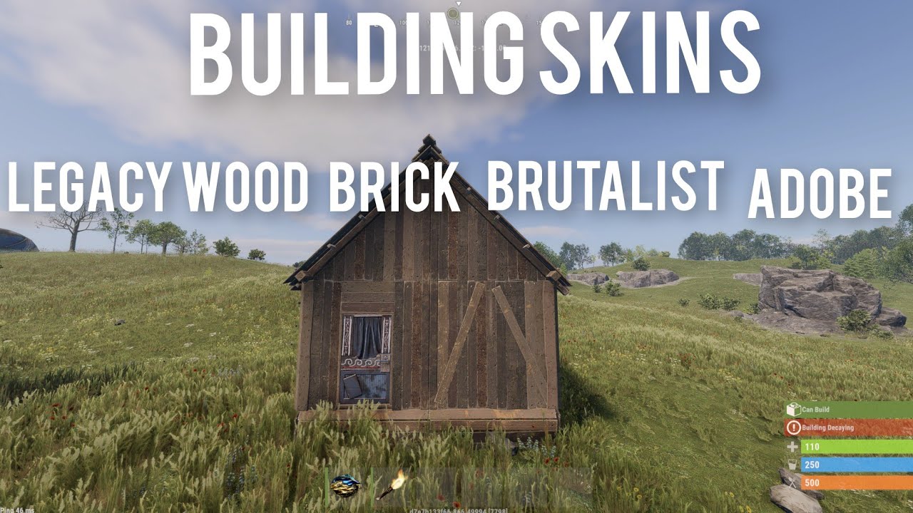 RUST CONSOLE EDITION BUILDING SKINS (LEGACY WOOD BRICK BRUTALIST ADOBE ...