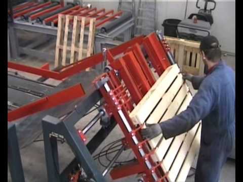 CMS SCARPARI BANCHI PALLETS CON ACCATASTATORE AUTOMATICO - MANUAL NAILING LINE WITH STACKER ...
