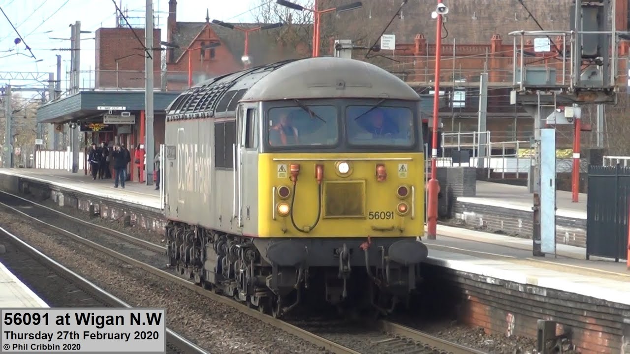 56091 Light Loco at Wigan - 27th February 2020 - YouTube