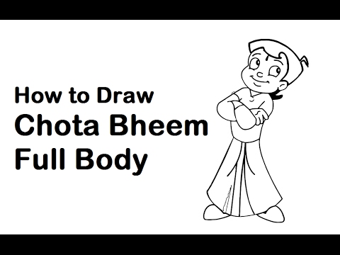 Chota Bheem Full Body Pencil Drawing step by step - YouTube
