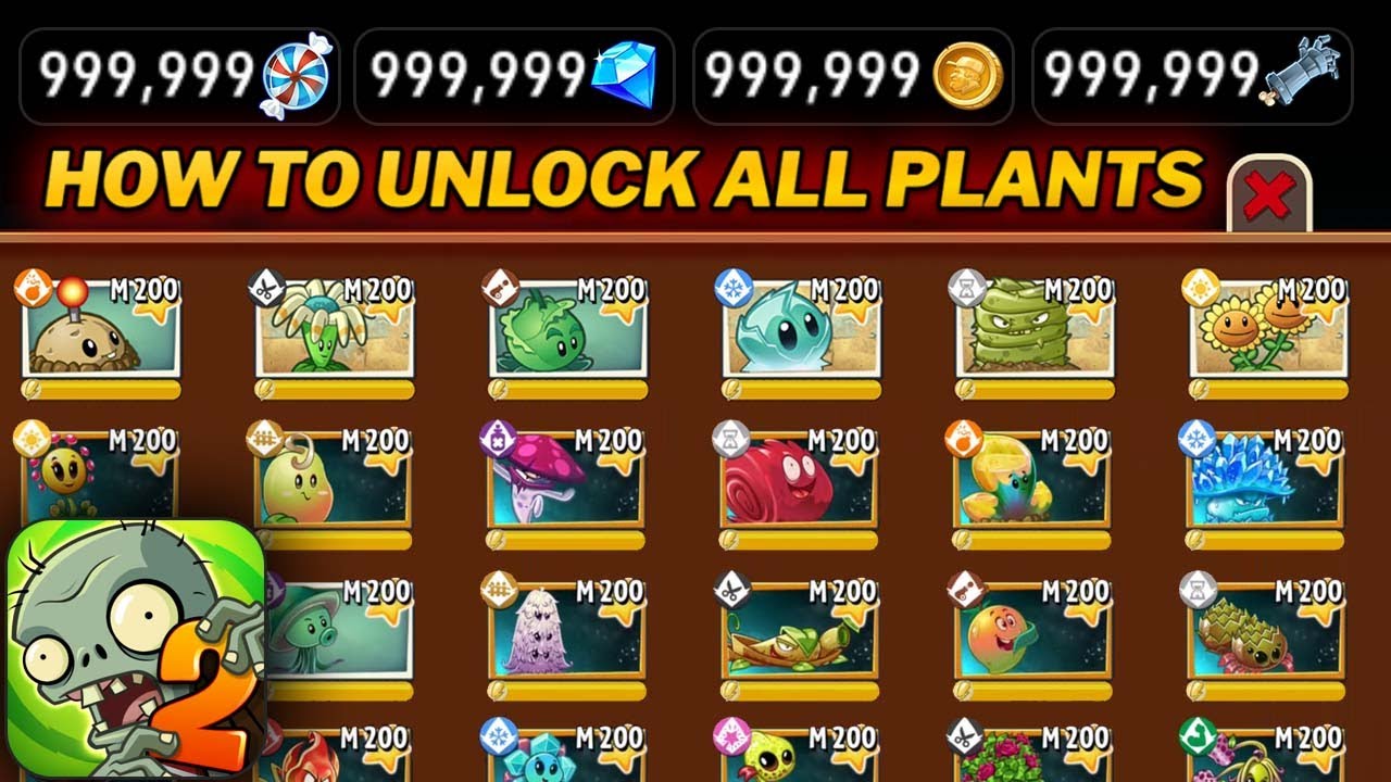 How to Get Unlimited Coins, Gems & Unlock All Plants Level 200 in ...