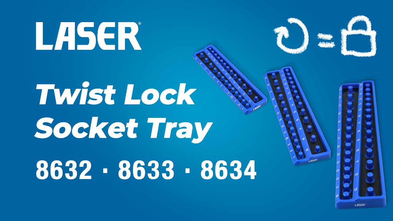 Twist & Lock Socket Trays | 8632, 8633 & 8634 | Laser Tools | - YouTube
