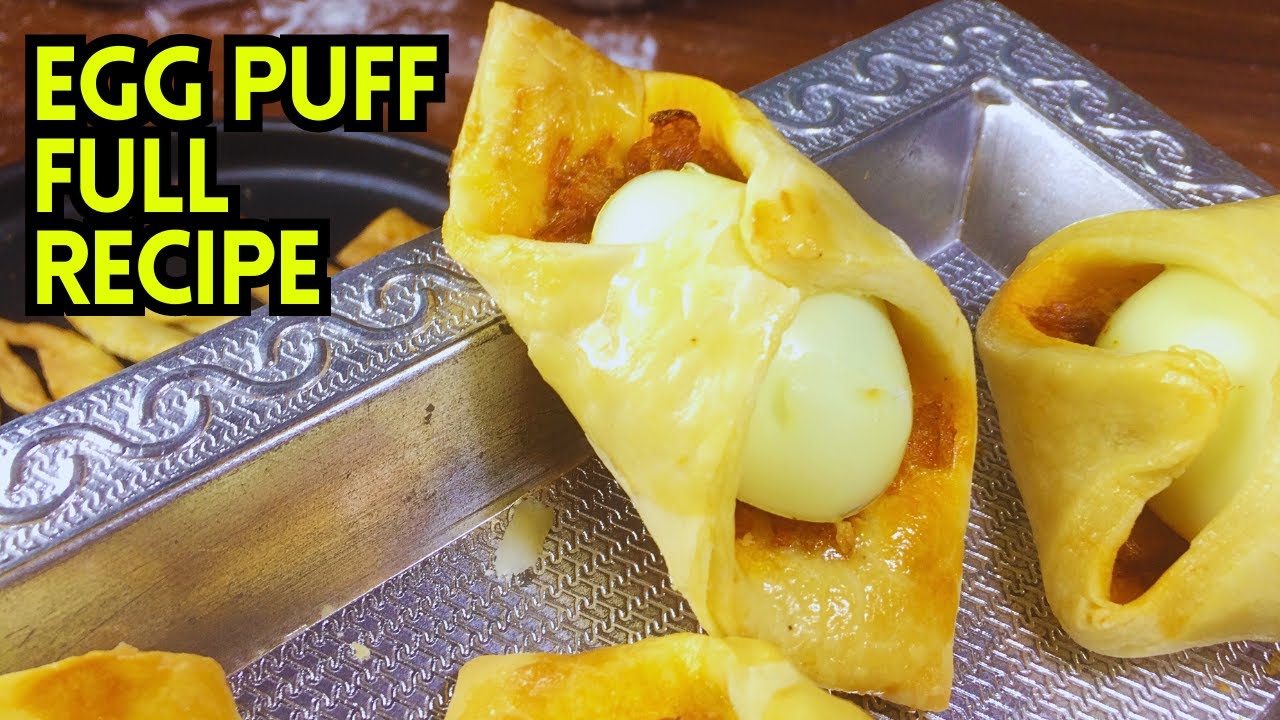 ఎగ్ పఫ్ | How to Make Egg Puffs at Home with Pastry Sheets | Oven & No ...