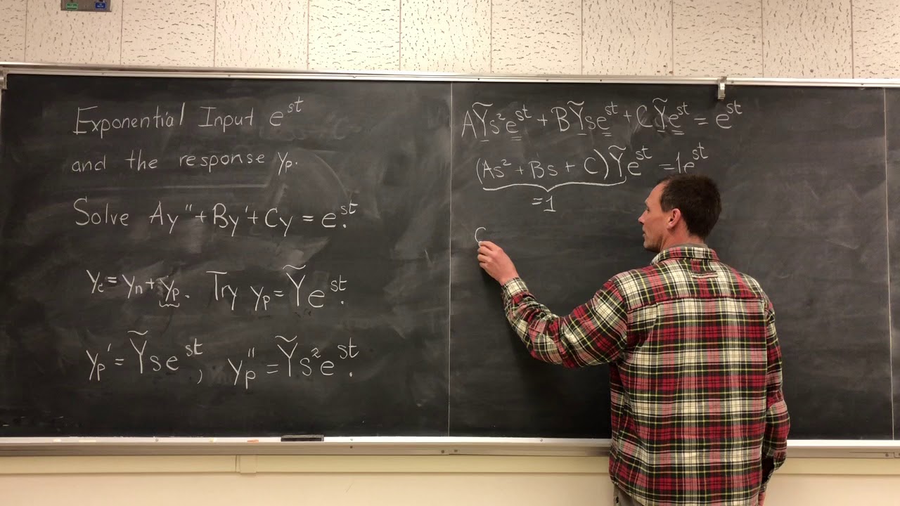 Exponential Input for Second Order Differential Equation - YouTube