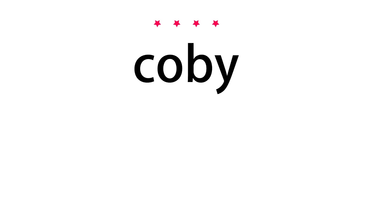 How to pronounce coby - Vocab Today - YouTube