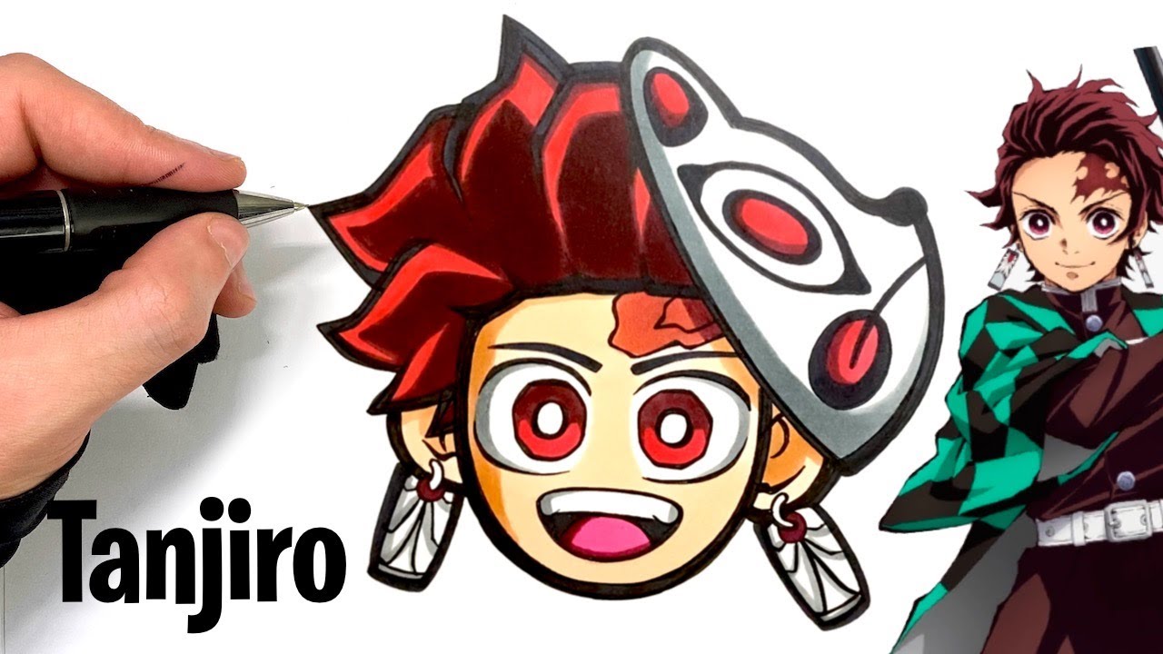 WIE ZEICHNET MAN TANJIRO COLOR - DEMON SLAYER - YouTube