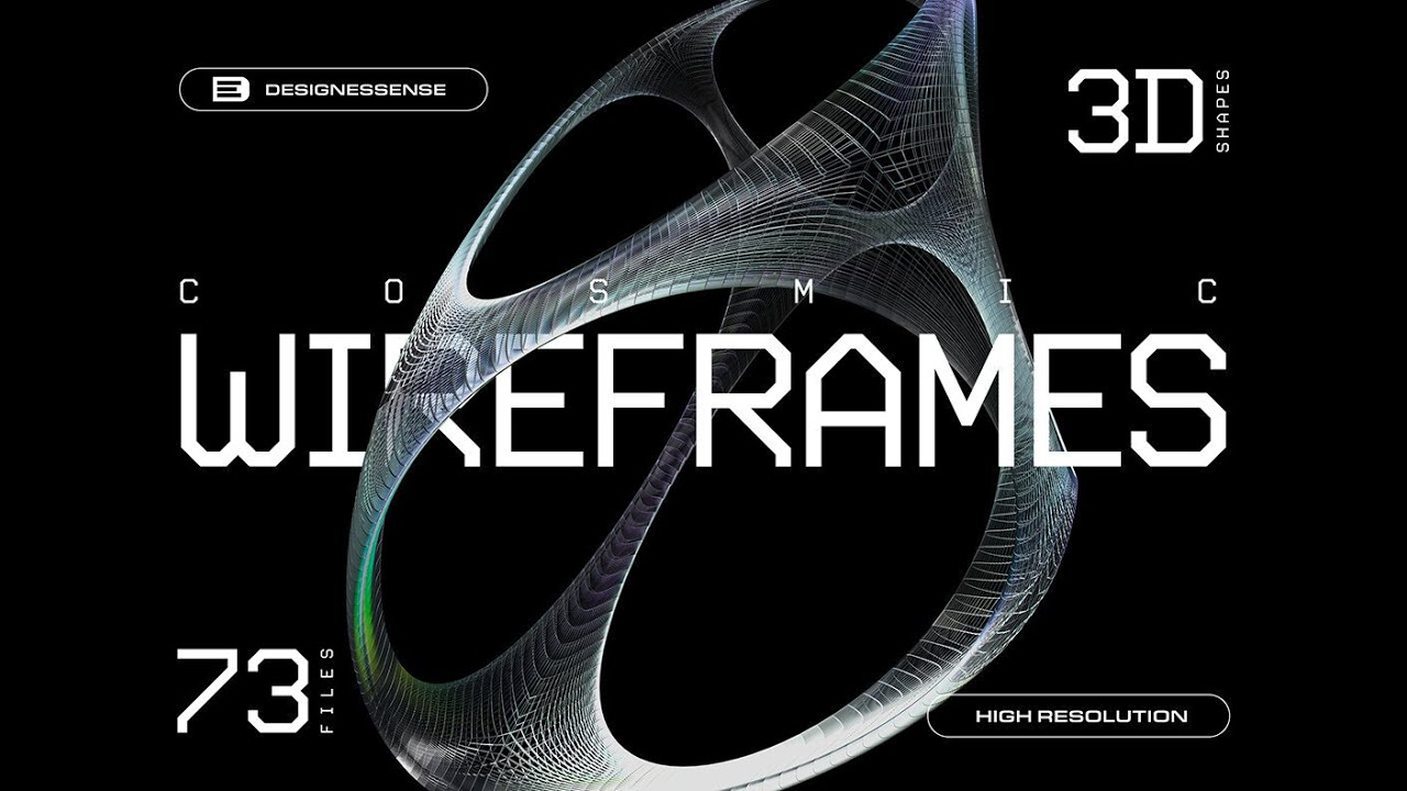 3D Chrome Wireframes Stock Graphics Download - YouTube
