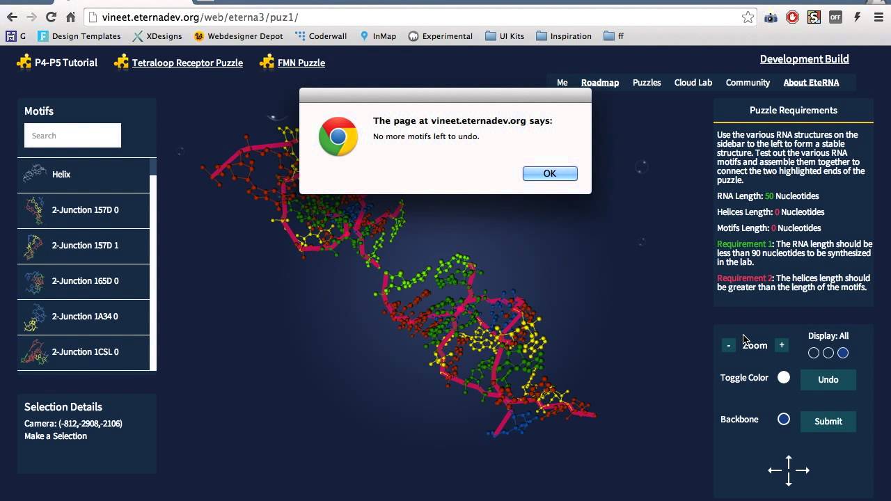 EteRNA 3D RNA Motif Assembler - YouTube