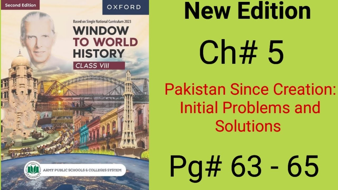 Pakistan Since Creation chapter 5 page 65-66 window to World History ...
