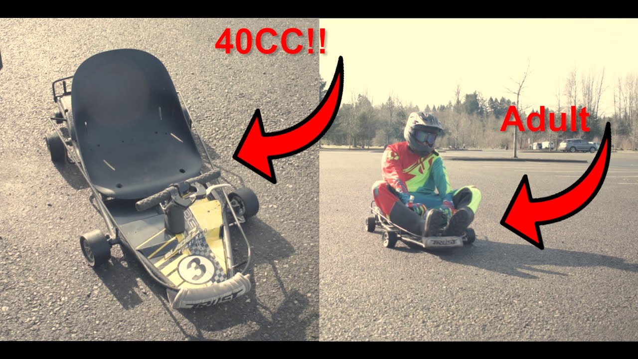 Bladez Power Kart Ride/Adult Ride On A Go Kart - YouTube