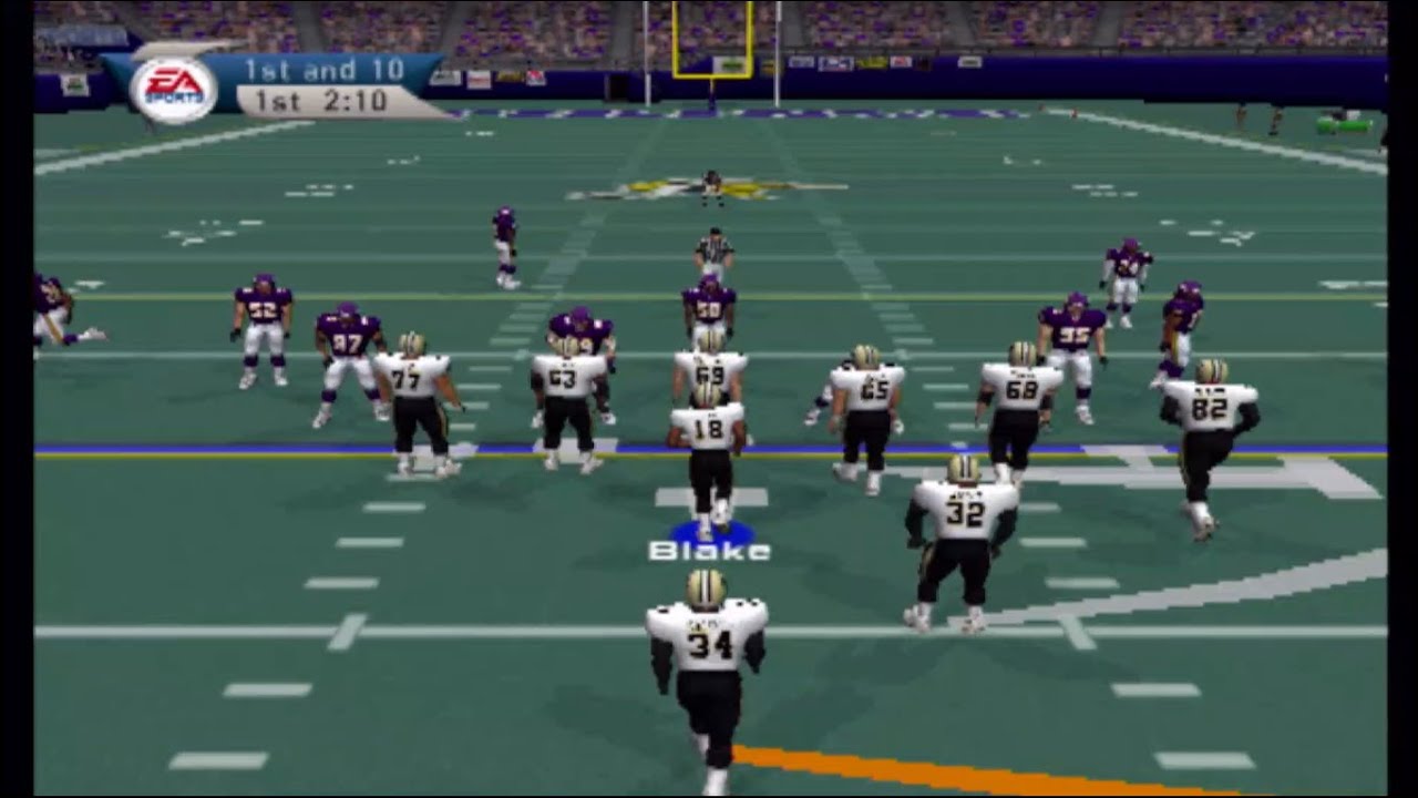 Madden NFL 2001 (PS2) saints vs vikings - YouTube
