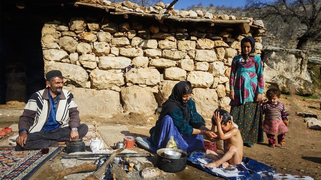 life of nomadic children - lovely routine lifestyle of nomads in IRAN ...