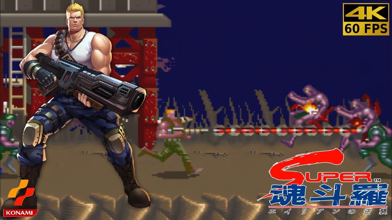 Super Contra - Bill [Arcade / 1987] 4K 60FPS 2Loops Speedrun - YouTube