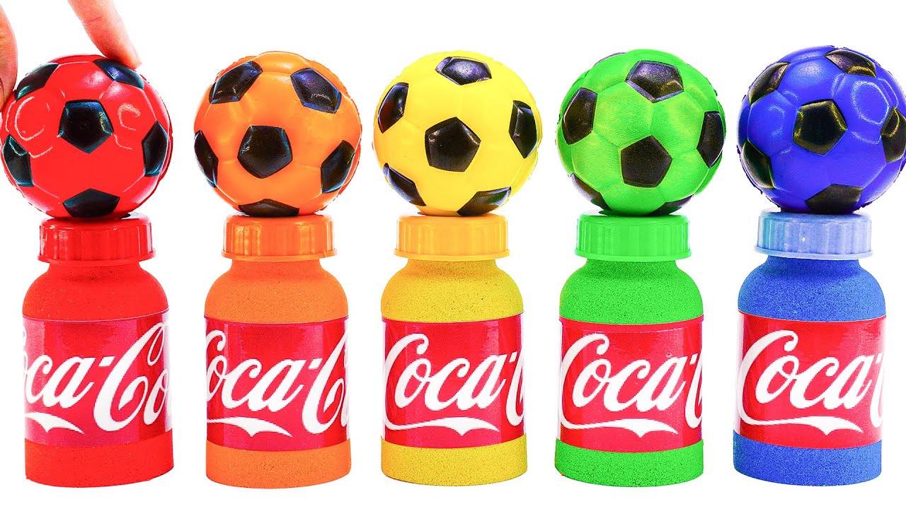 Satisfying Video | How To Make Coca Cola Ball with Kinetic Sand Cake ...