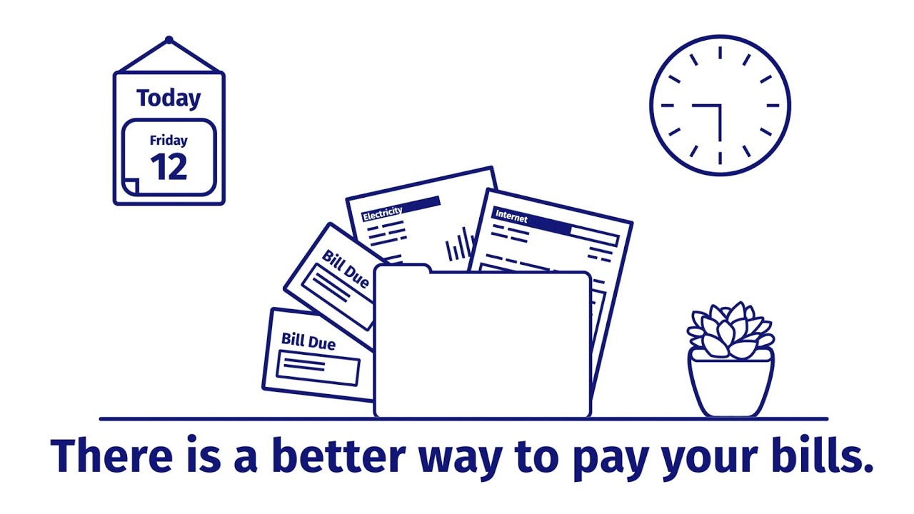 Bill Pay Overview Line Art Animation - YouTube