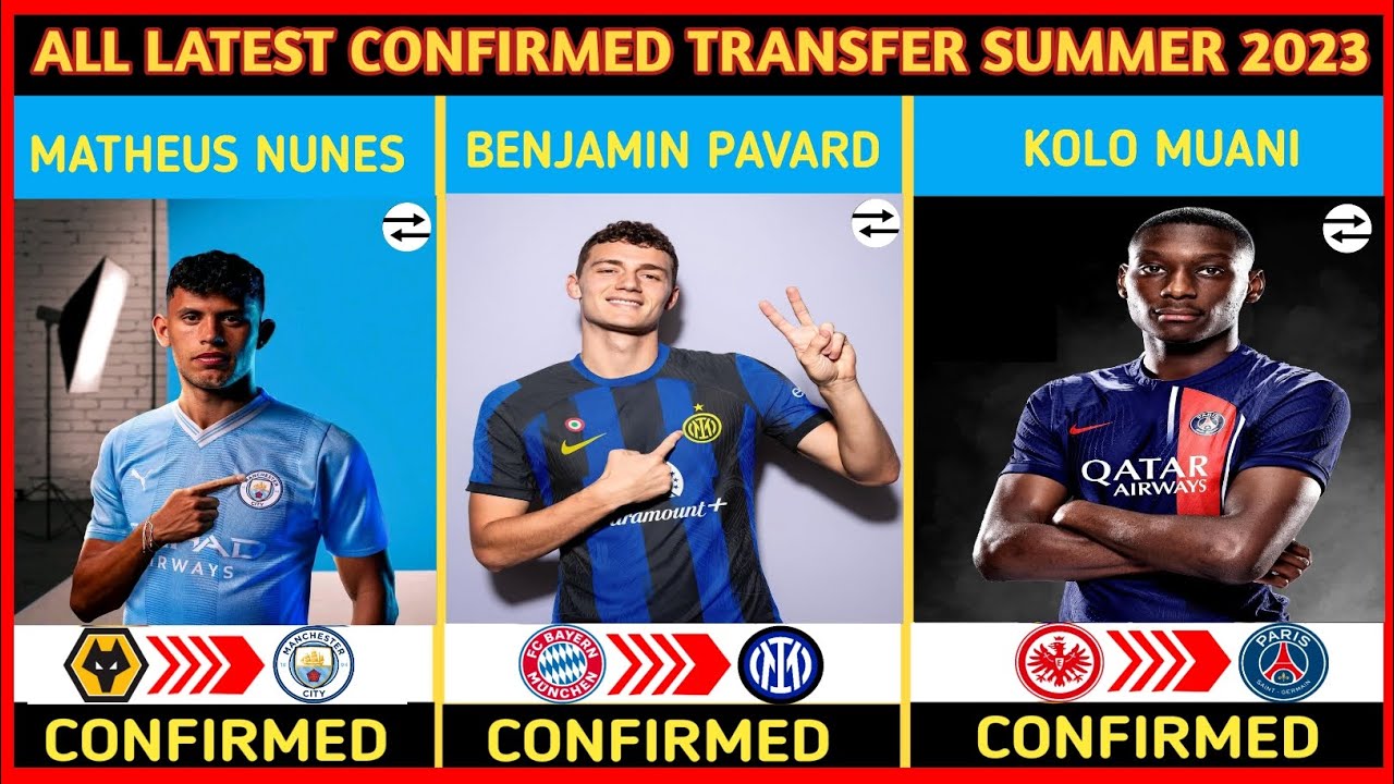 🚨 ALL CONFIRMED TRANSFER NEWS TODAY SUMMER 2023, KOLO MUANI TO PSG ...