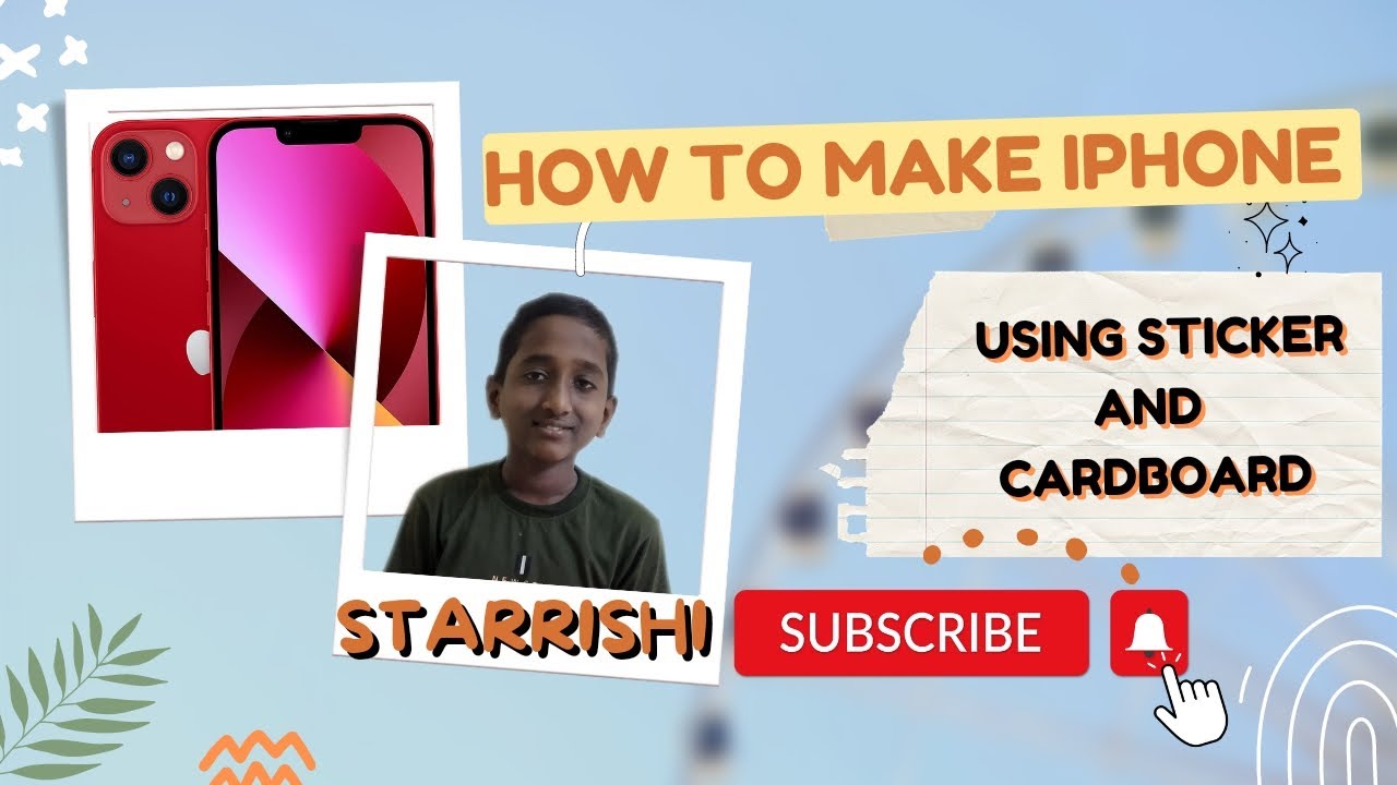 HOW TO MAKE IPHONE USING STICKER AND CARDBOARD - YouTube