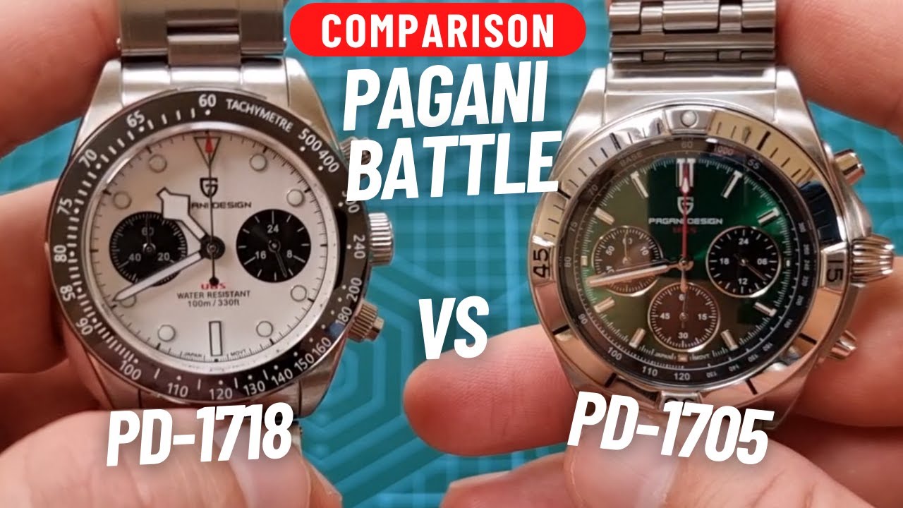 PAGANI BATTLE! PD-1718 PANDA VS PD-1705 MECAQUARTZ CHRONOGRAPHS! - YouTube