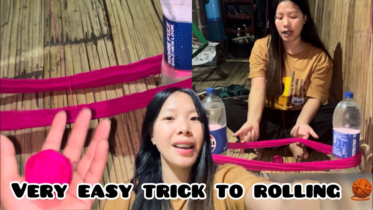 Very easy tricks to rolling yarn🧶without Ugari weaving instruments ...