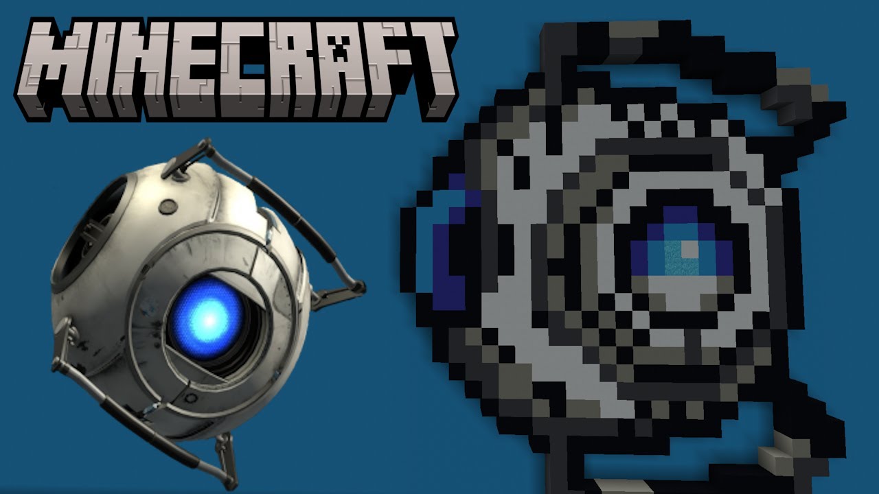Minecraft Pixel Art Tutorial Wheatley Portal - YouTube