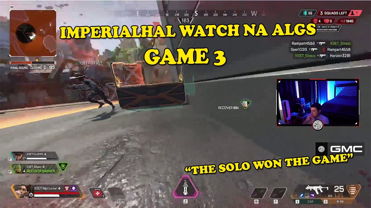 ImperialHal IMPRESSED SOLO WINGS Game 3 ALGS During WATCH PARTY - YouTube