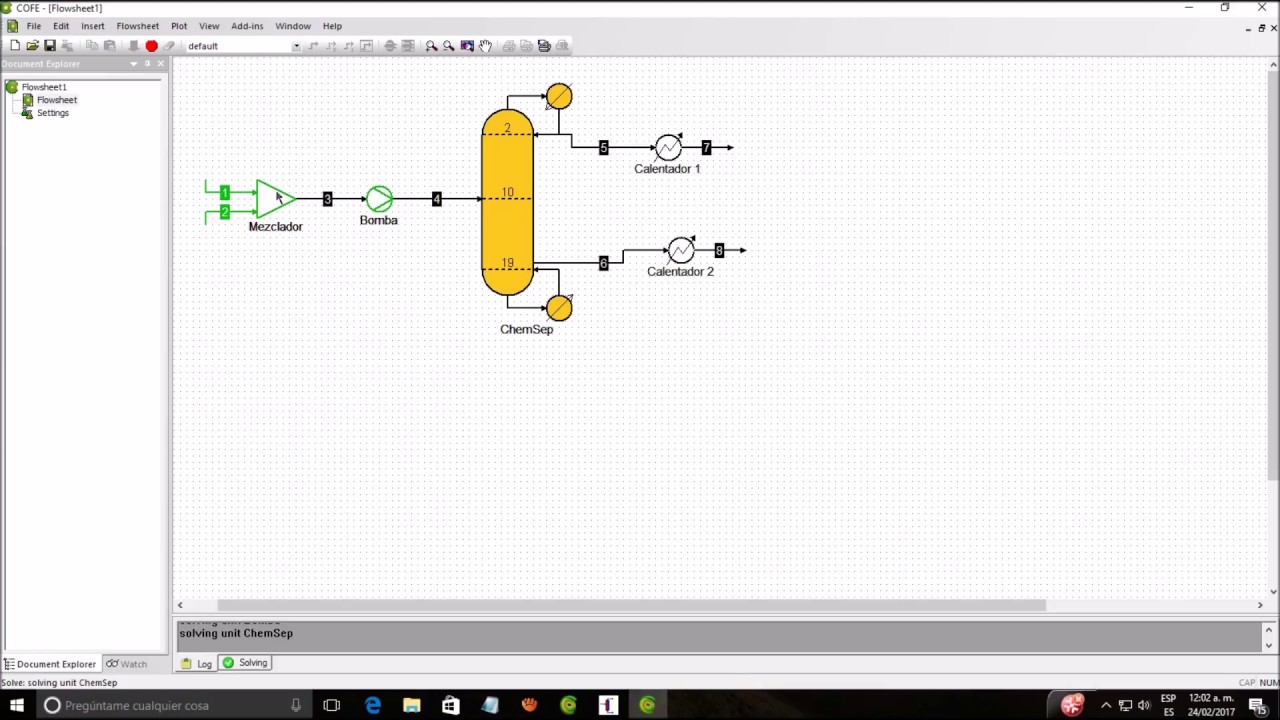 SIMULACIÓN DE UN PROCESO EN CHEMSEP Y COCO. - YouTube