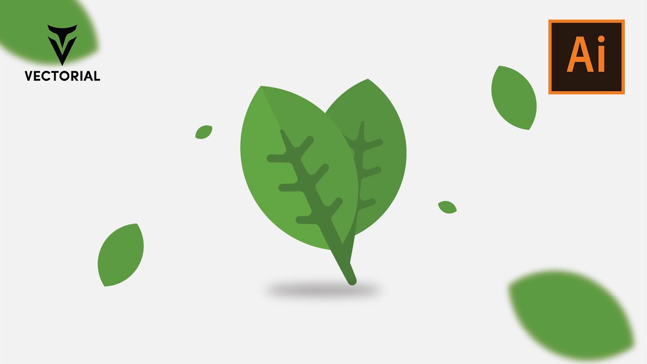 How to draw Leaves in Adobe Illustrator - YouTube