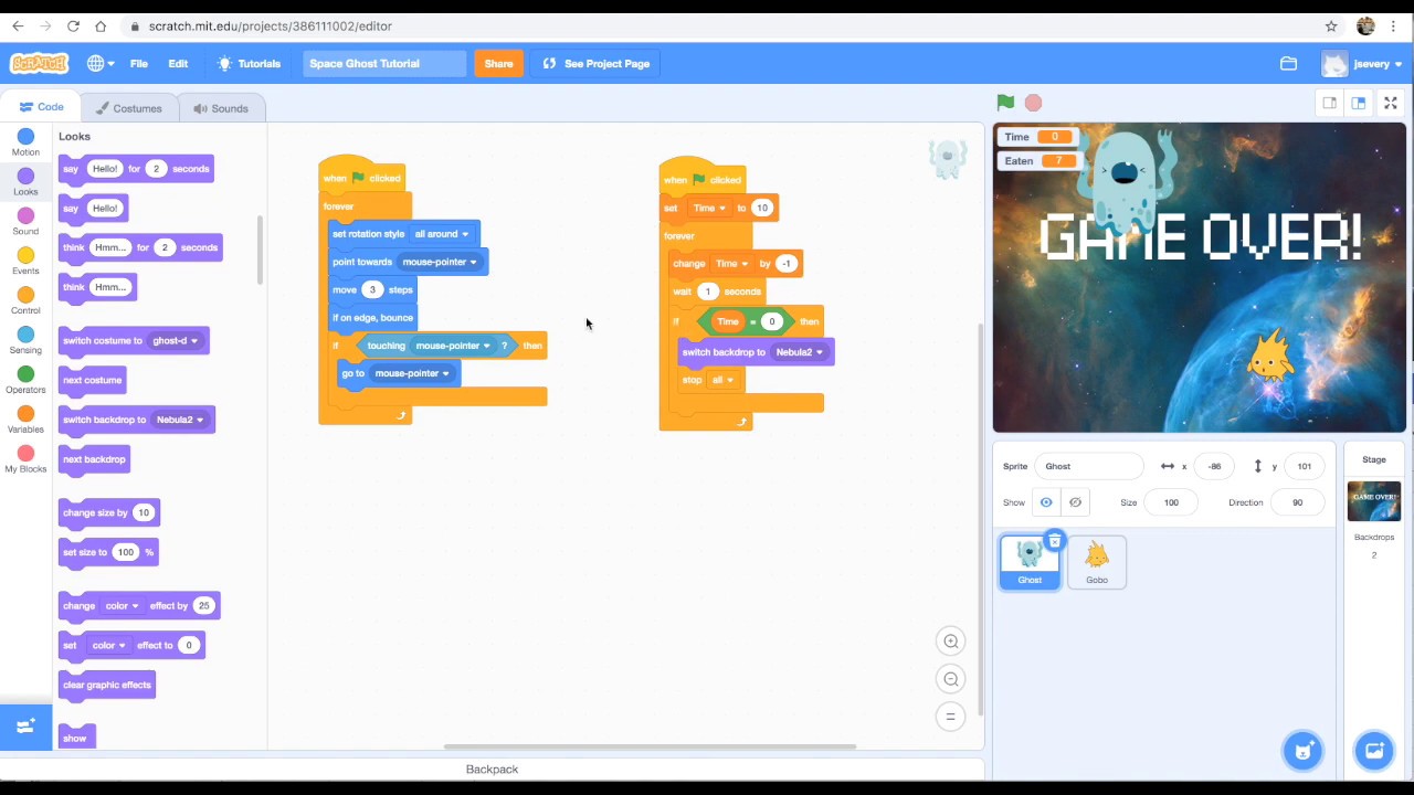 Scratch Tutorial - Predator vs Prey Game PART 3 - YouTube